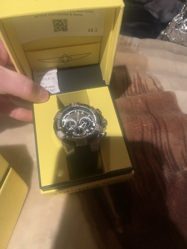 Invicta Bolt Zeus Magnum Gun Metal Accent Steel 52mm Dual Movement ...