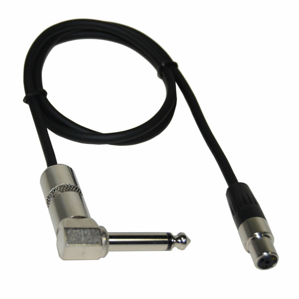 HQRP 4-Pin Mini TA4F to Right-Angle 1/4" Instrument Cable for Shure ...