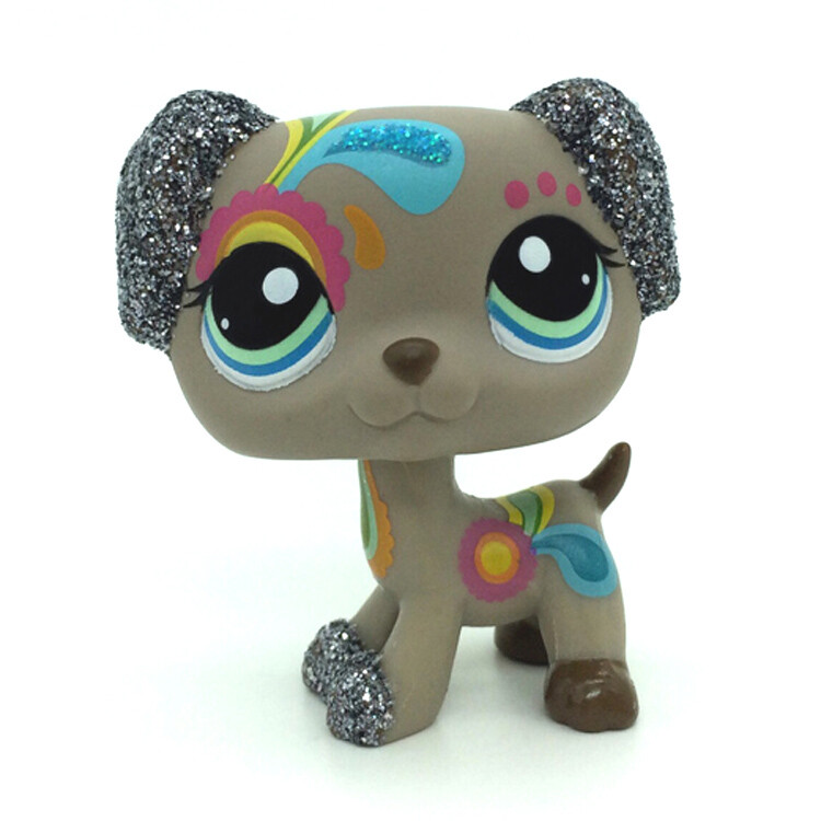 LPS Toys Rare Pet Shop #2344 Gray SPARKLE Dalmatian Puppy Dog Blue eye ...
