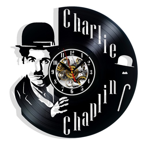 Charlie Chaplin Vinyl Wall Clock Gift Birthday Holiday Home Room Decor ...