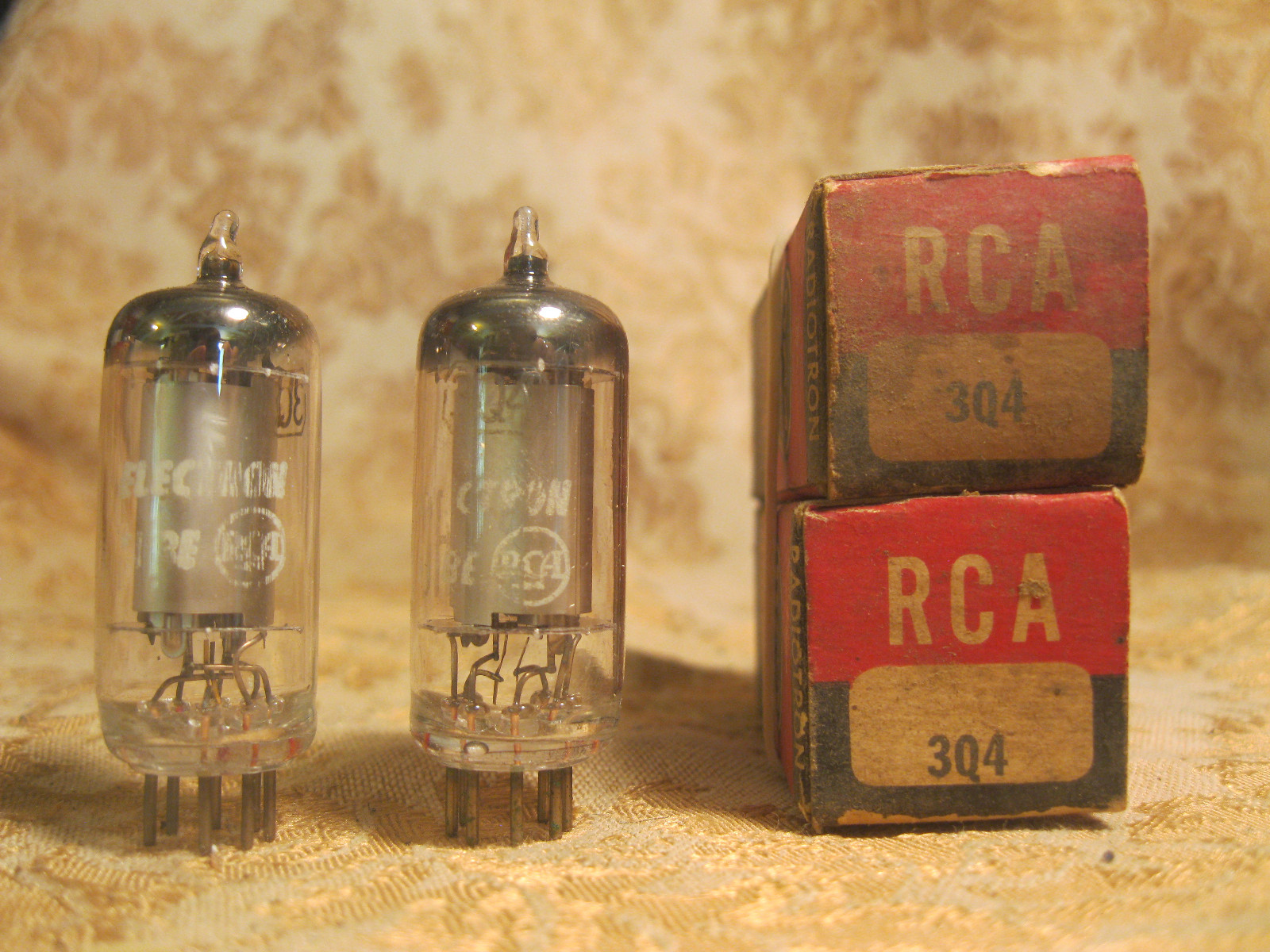 Vintage Pair RCA NOS 3Q4 Vacuum Tube New Old Stock NIB New in Box | eBay