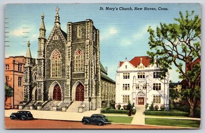 St. Mary's Church, New Haven, Connecticut, Vintage Postcard | eBay