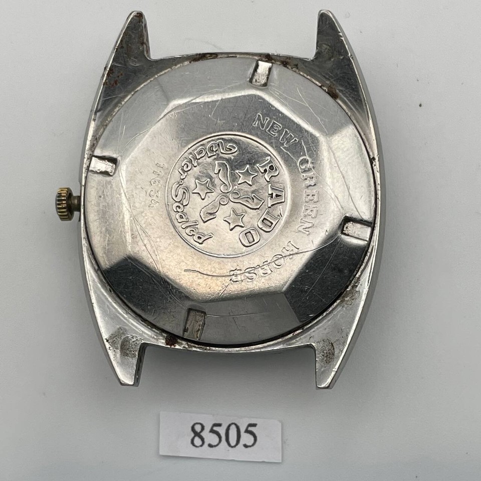 PROJECT TO FIX RADO NEW GREENHORSE SS THICK LUGS DAY DATE WATCH EU SHIP ...