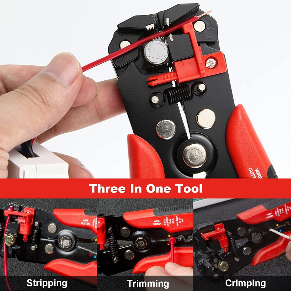 Adjustable Automatic Wire Striper Cutter Stripper Crimper Pliers ...