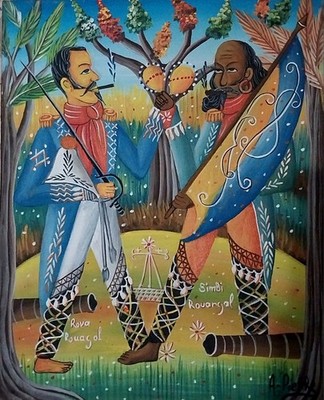 16 X 20 ORIGINAL ART. RARE SUBJECT BY THE LATE HAITIAN MASTER ANDRE ...