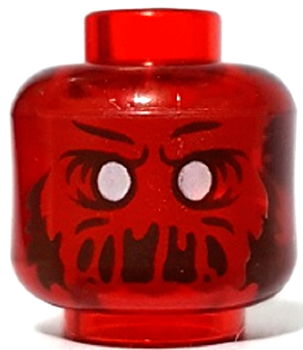 LEGO Alien Monster Head Translucent Red Printed Face Better than Photo ...