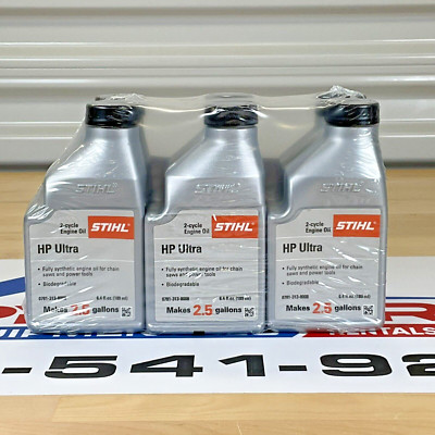 Stihl 2 Cycle Hp Ultra Synthetic Engine Oil Mix 6.4 Oz 2.5 Gallon 6 ...