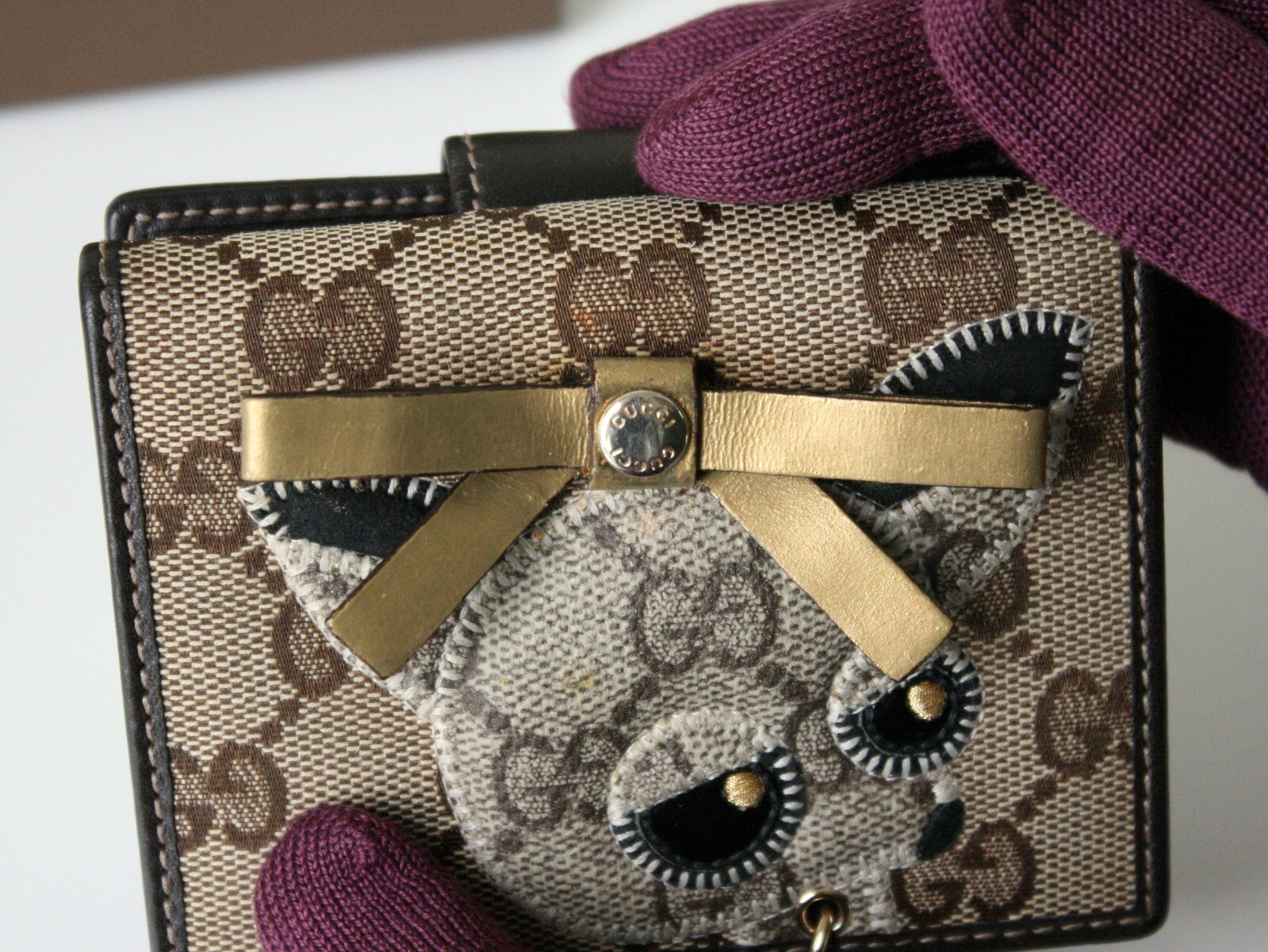 Auth GUCCI GG GUCCIOLI Brando Chihuahua Bi Fold Compact Wallet | eBay