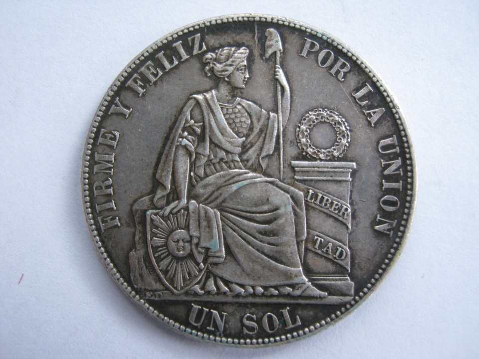 Peru 1884 FD silver Un Sol GVF | eBay