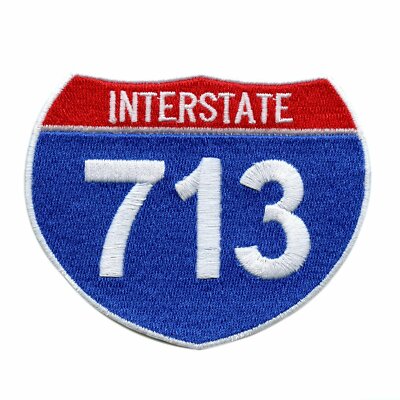 Houston Interstate 713 I-713 Sign Logo Embroidered Iron on Applique ...