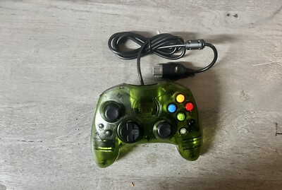 Old Skool Green Wired S-Type Controller for (Original XBOX) | eBay
