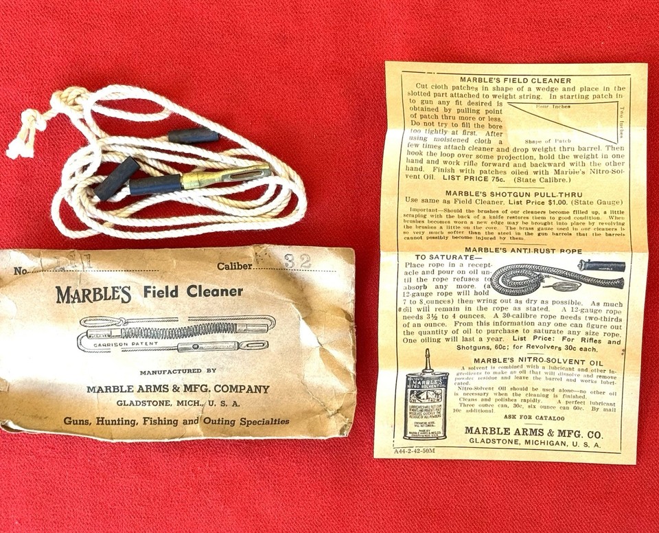 Marble's Gladstone MICH Rifle Gun Cleaning Rods Box NOS Estate LQQK | eBay