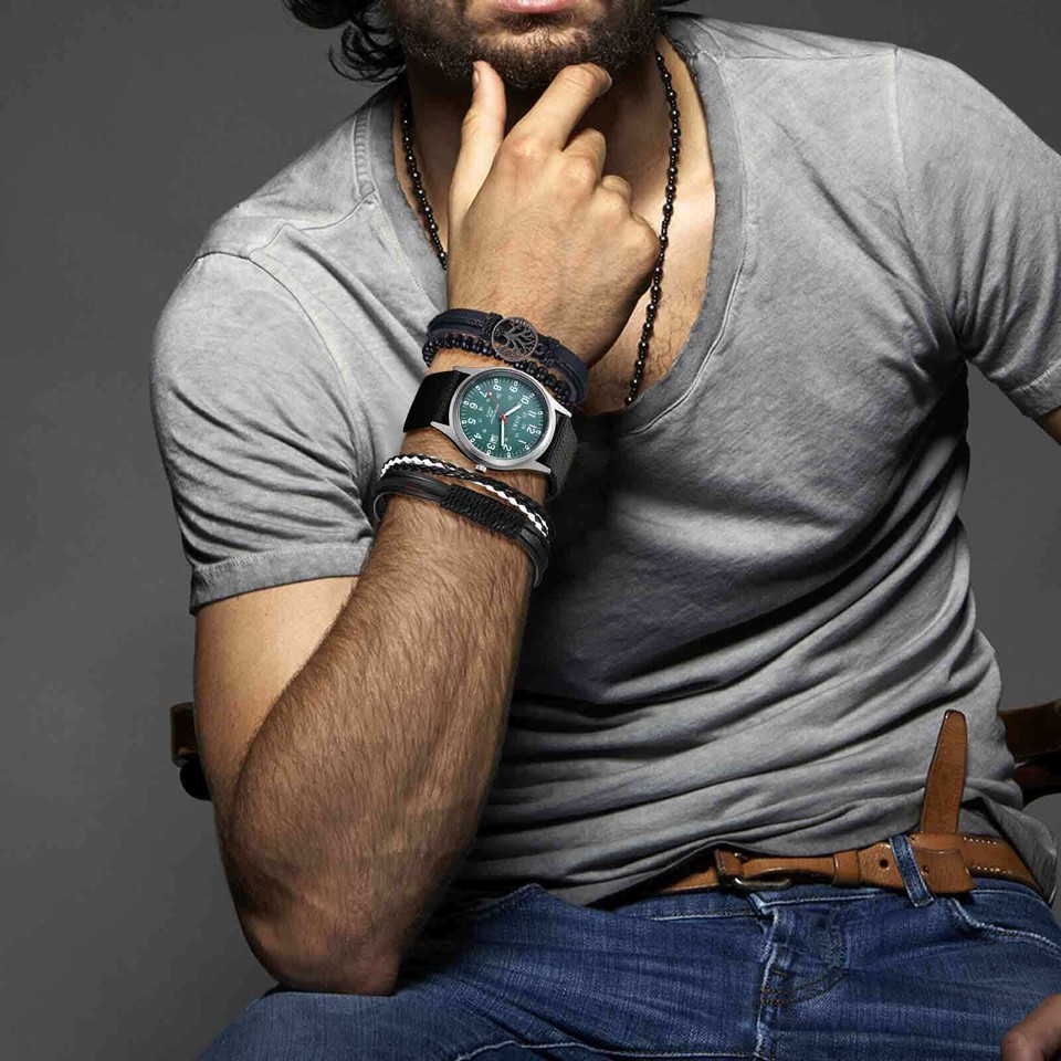 Men Sport Quartz Date Nylon Strap Army Military Wrist Watch Luminous ...