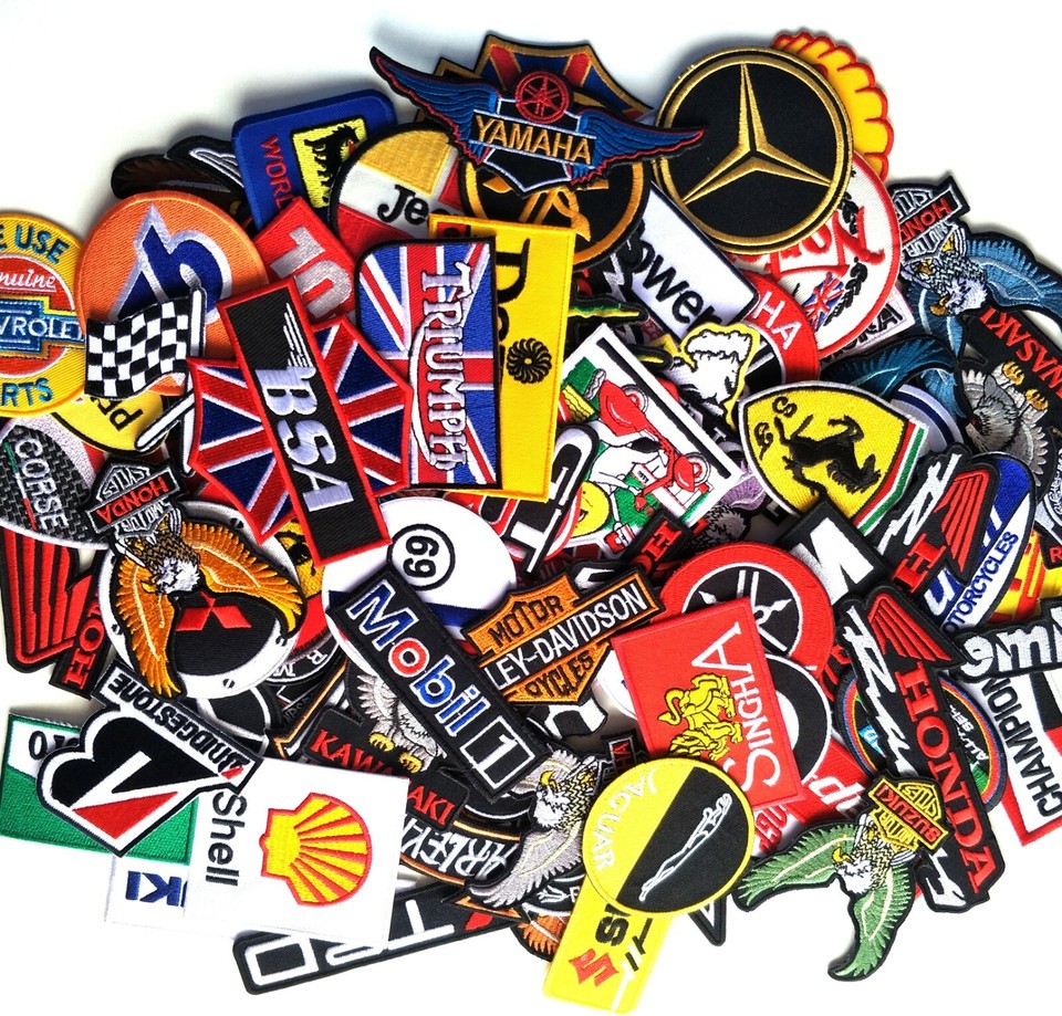 Random/Sew Iron On Patch/Motorcycle/Car Auto Biker/Patch Lot Set 30 Pcs ...