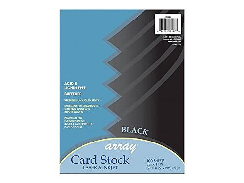 101187 Array Card Stock 65 lb. Letter Black 100 Sheets/Pack | eBay