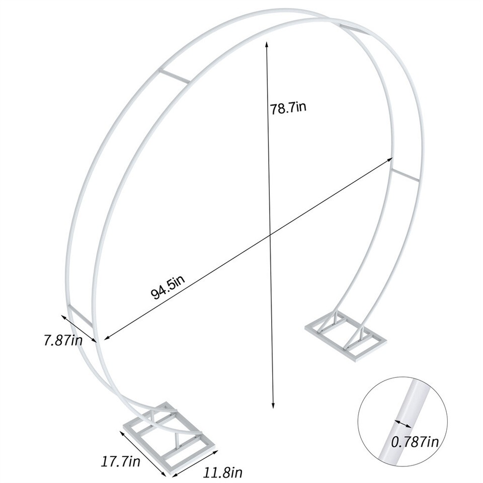 Metal Round Balloon Arch Backdrop Stand for Party Wedding Baby Shower ...