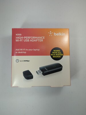 NEW Belkin N300 High Performance Wireless Wi-Fi USB Adapter | eBay