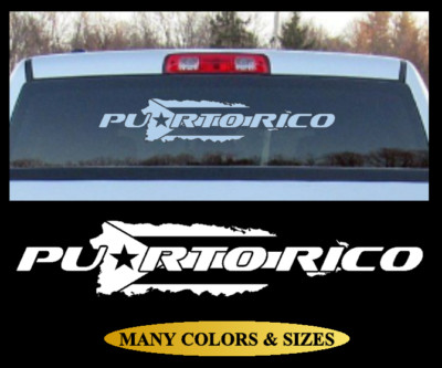 Puerto Rico Flag Island Vinyl Decal Sticker Bandera Isla Car Truck Wall ...