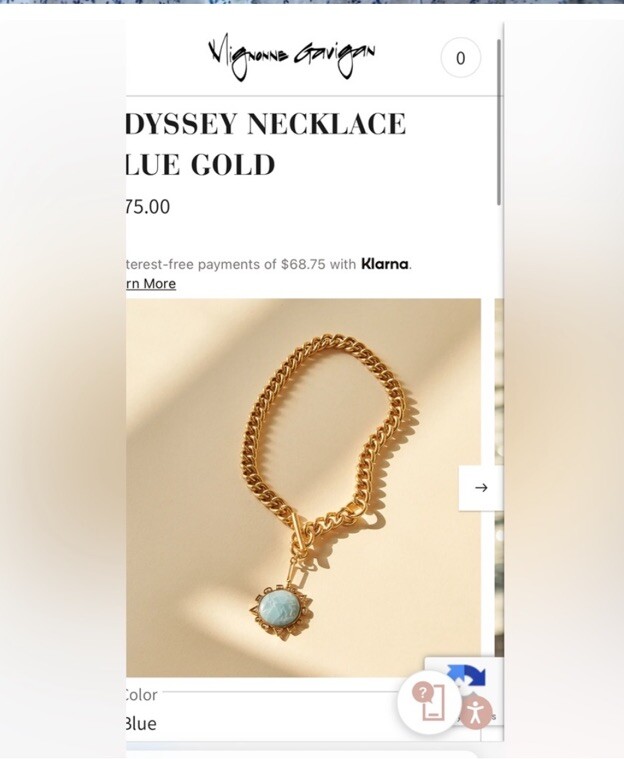 Mignonne Gavigan Odyssey Necklace Blue Gold | eBay