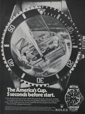 America's Cup Rolex Vintage Captain Bill Ficker Intrepid 1974 Original ...