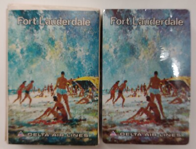 Vintage Delta Airlines Playing Cards Fort Lauderdale Sealed New Orleans ...