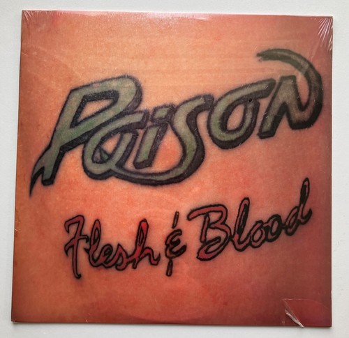 POISON - FLESH & BLOOD - FACTORY SEALED VINYL RECORD - 1980 GLAM METAL ...