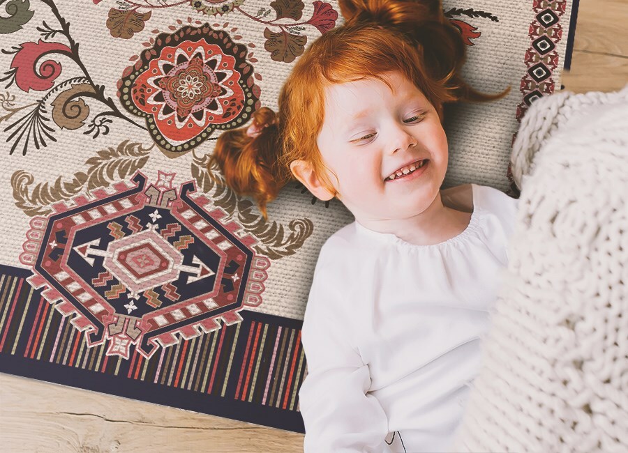 Indoor Vinyl PVC Carpet Rug Mat Easy Clean Hallway 100x150 Slovak ...