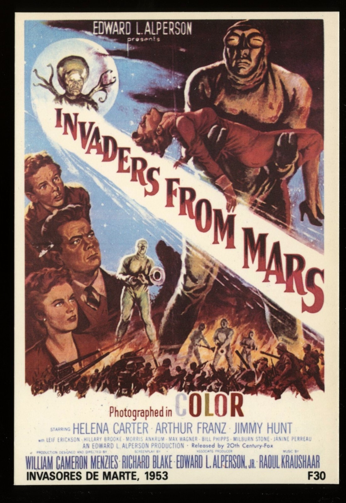 Invaders From Mars Science Fiction Movie Cinema Film Poster Art ...