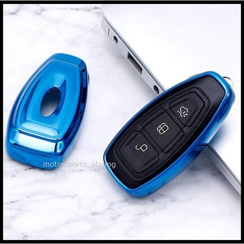 Blue Key Fob Cover Case For Ford B C S Max Galaxy Mondeo Fiesta Focus ...