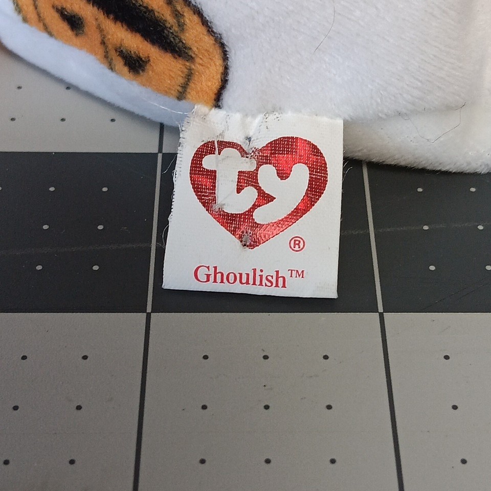 TY Ghoulish Halloween Beanie Ghost 2006 Jack Lantern Stuffed Holiday ...