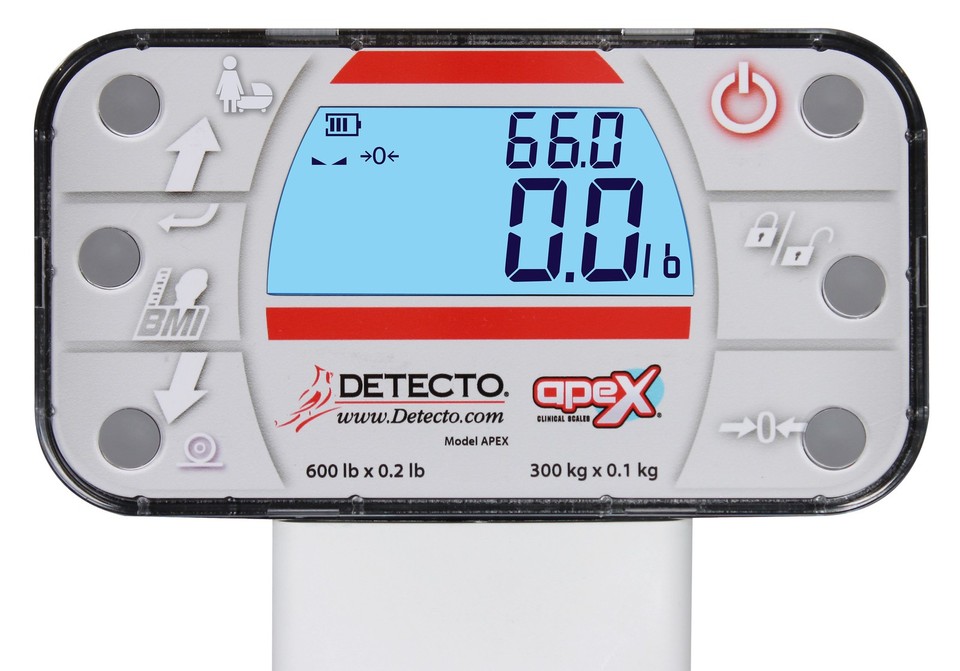 Detecto APEX-SH-LXI-AC Doctor Scale Height Rod AC Adapter WA LXI, 600lb ...