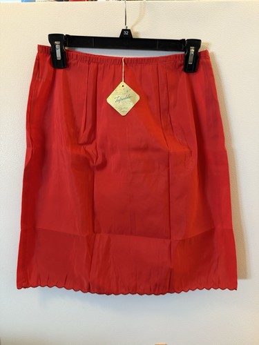 Vintage 1960s Red Nylon Opera Mini Half Slip Med Tafredda 6.6” Side ...