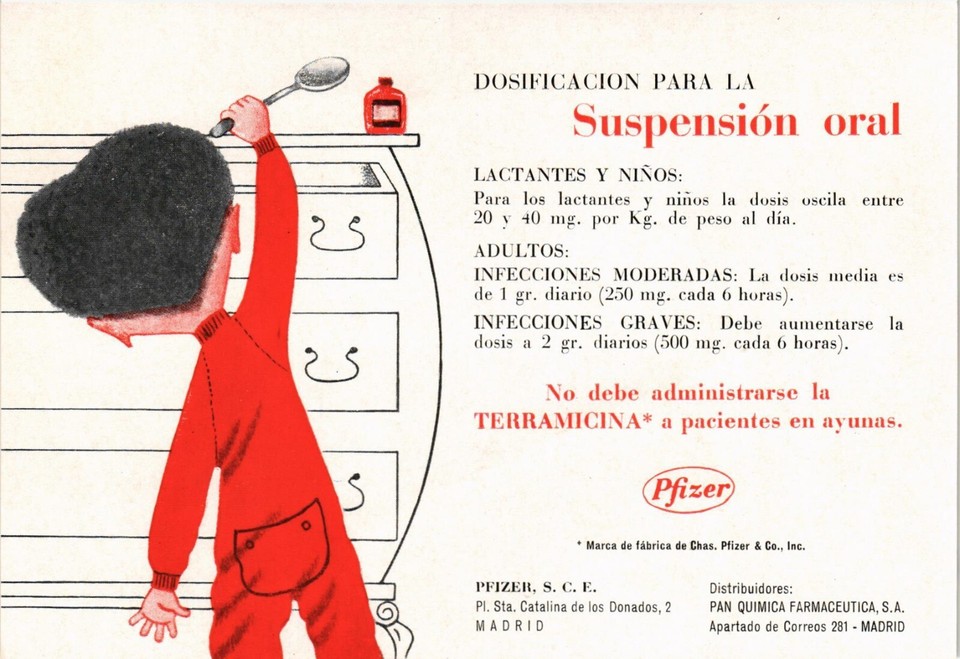 Spain old medical advertisement Terramicina (189) | eBay
