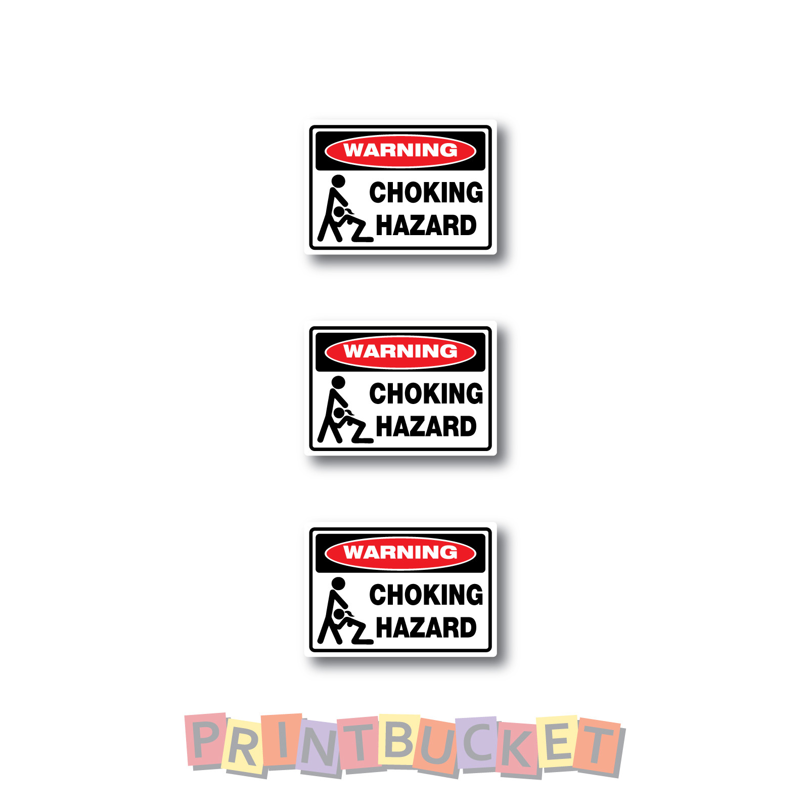 Choking Hazard sticker 3 x 60mm quality water & fade proof vinyl | eBay UK