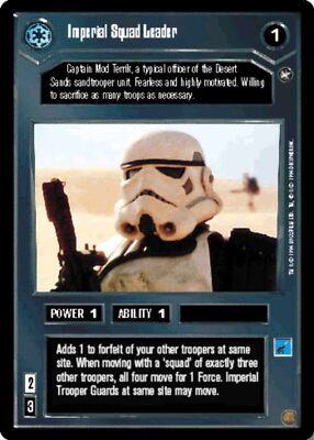 Star Wars CCG Imperial Squad Leader - A New Hope | eBay