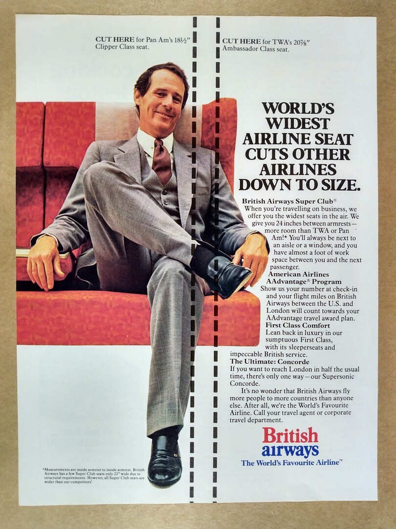 1983 British Airways Super Club Business Class vintage print Ad | eBay