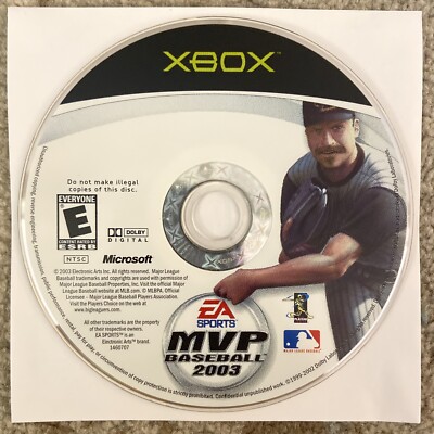 🔥 MVP Baseball 2003 (OG Xbox, 2003) Mint Disc Only! See Description ...