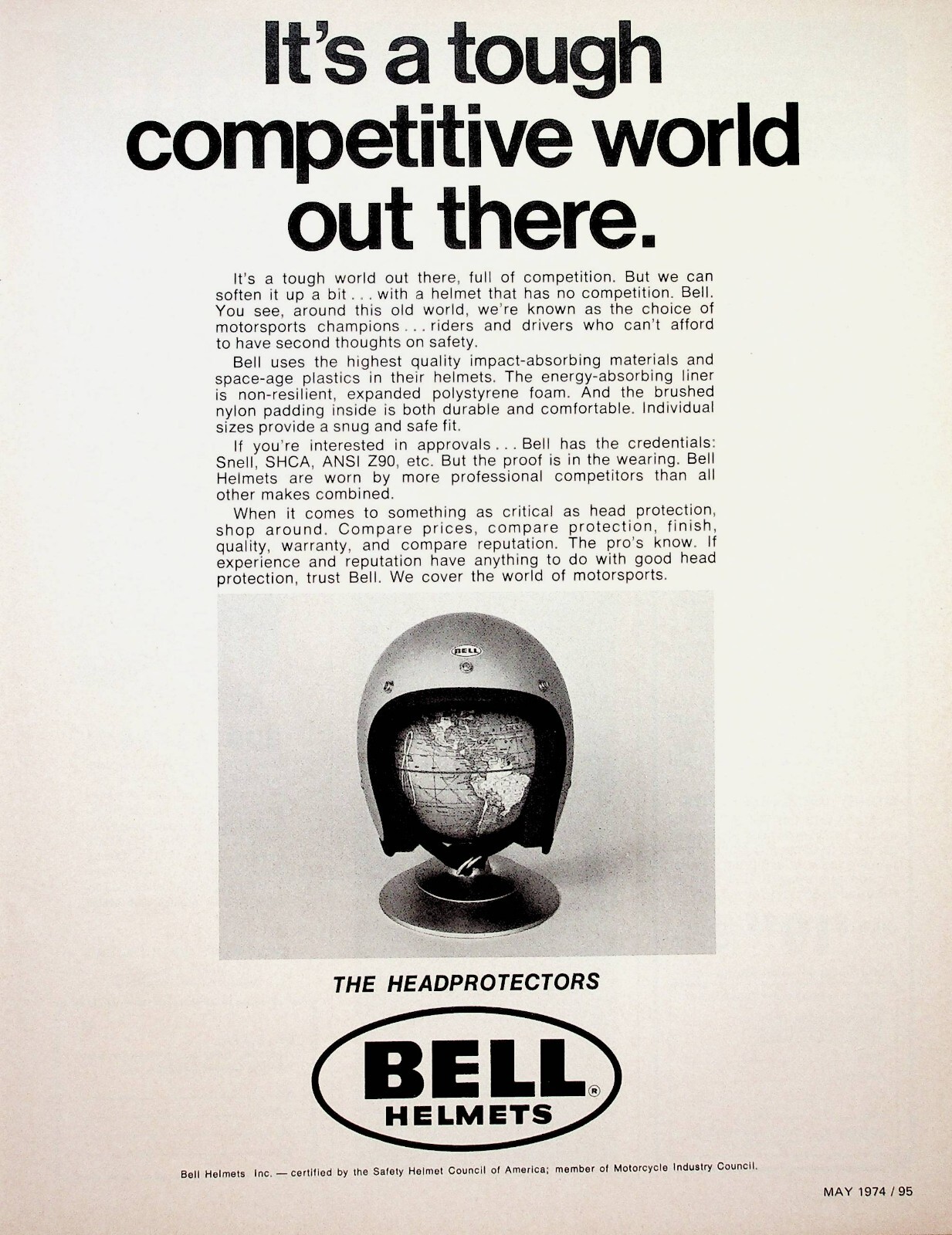 1974 Bell Helmets - Vintage Motorcycle Ad | eBay