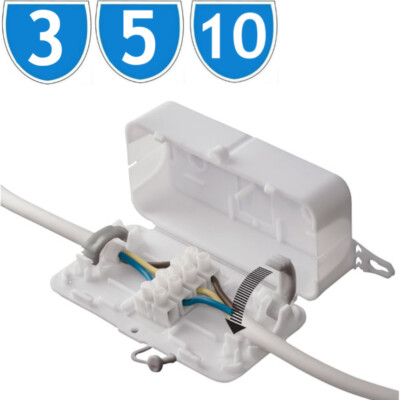 Inline Electrical Junction Connector Box 4 Pole Terminal Block Wire ...