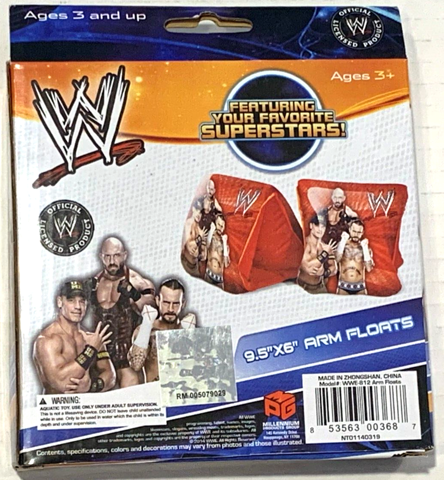 WWE Wrestling Inflatable SWIM ARM FLOATS Beach Pool Swimming J Cena New ...
