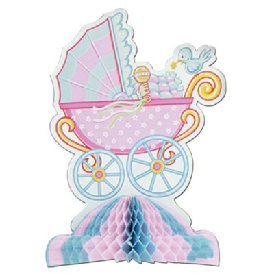 Baby Shower Stroller Centerpiece 10" Paper Baby Shower Table ...