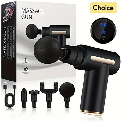 Portable Mini Massage Gun Deep Tissue Fascia Massager Adjustable Speed ...