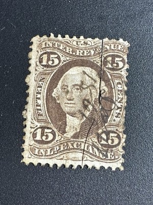 US Internal Revenue Stamp Scott #R40c -1862-71 - 15c Inland Exchange ...