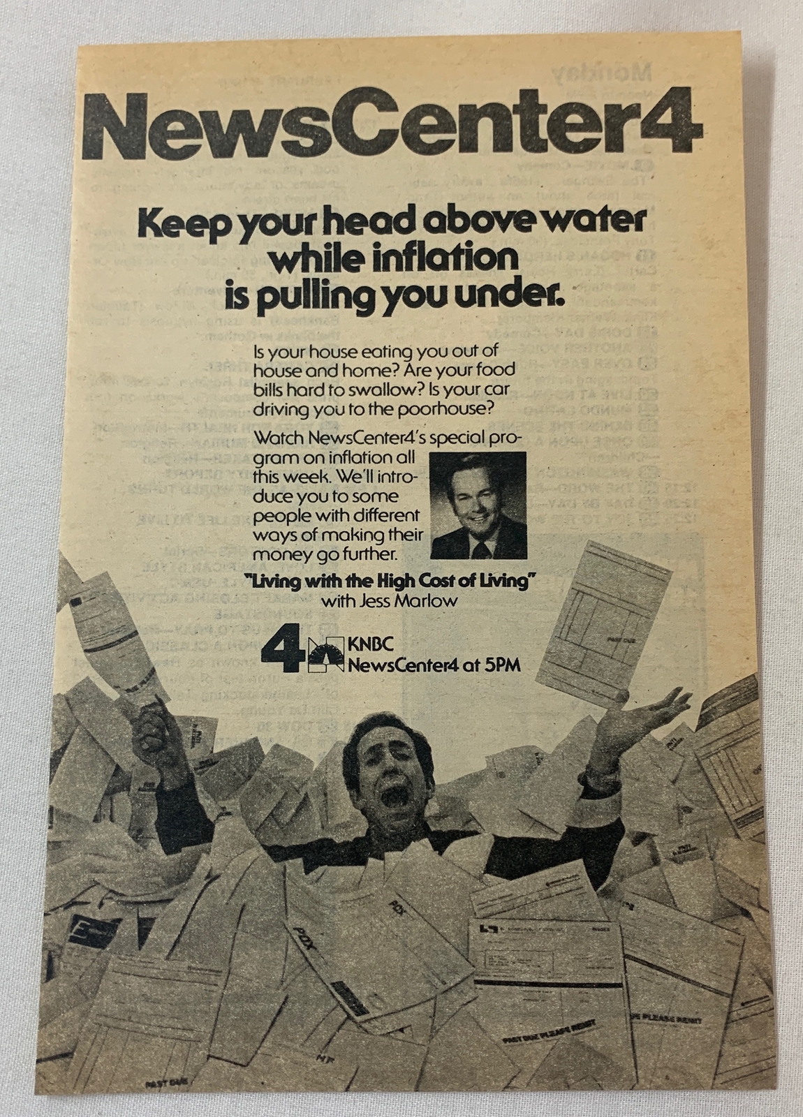 1980 KNBC tv news ad ~ JESS MARLOW keep your head above water | eBay