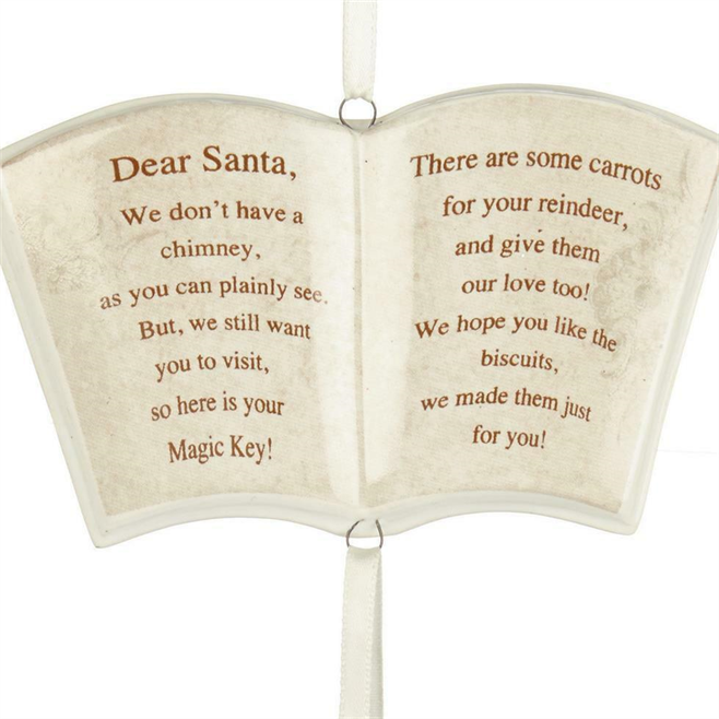 Novelty Christmas Gift - 11cm Ornament - Santa's Magic Key with Book | eBay