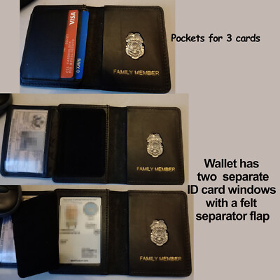US Army MP Family Member credential ID Wallet Silver Finish | eBay
