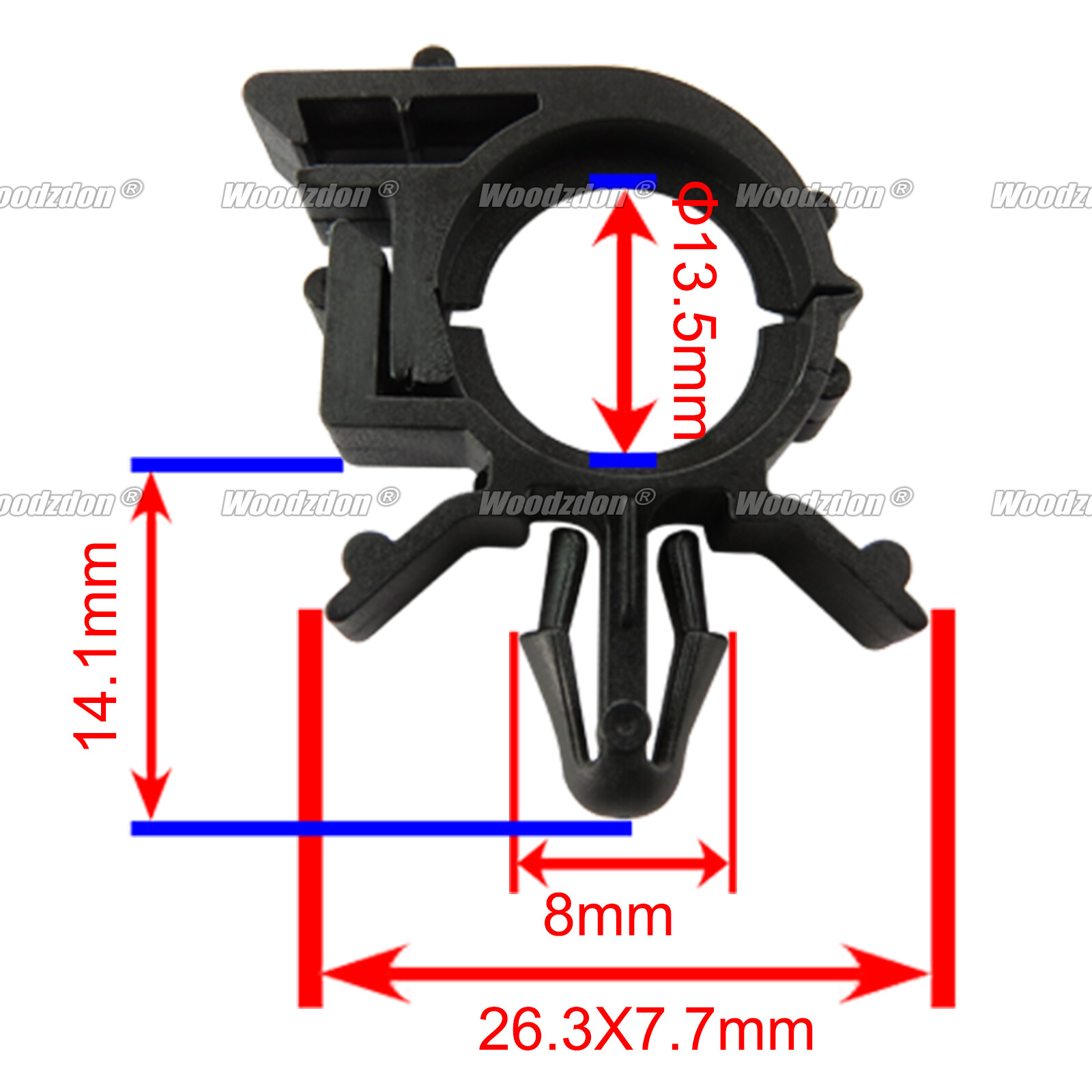 10 Pc Wire Loom Routing Clip Split Wire Harness Conduit 11/16" OD 1/2 ...