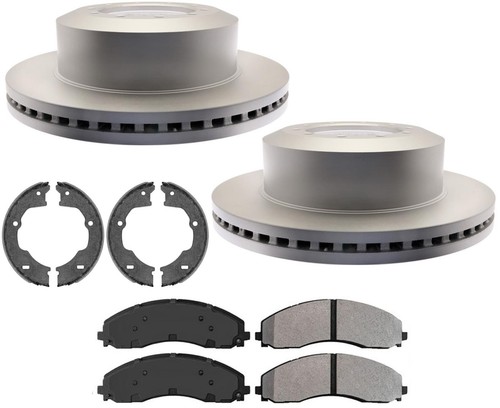 Fleet Duty Semi Metallic Pads Coated Rotors FOR 17-22 Ford F450 F550 ...