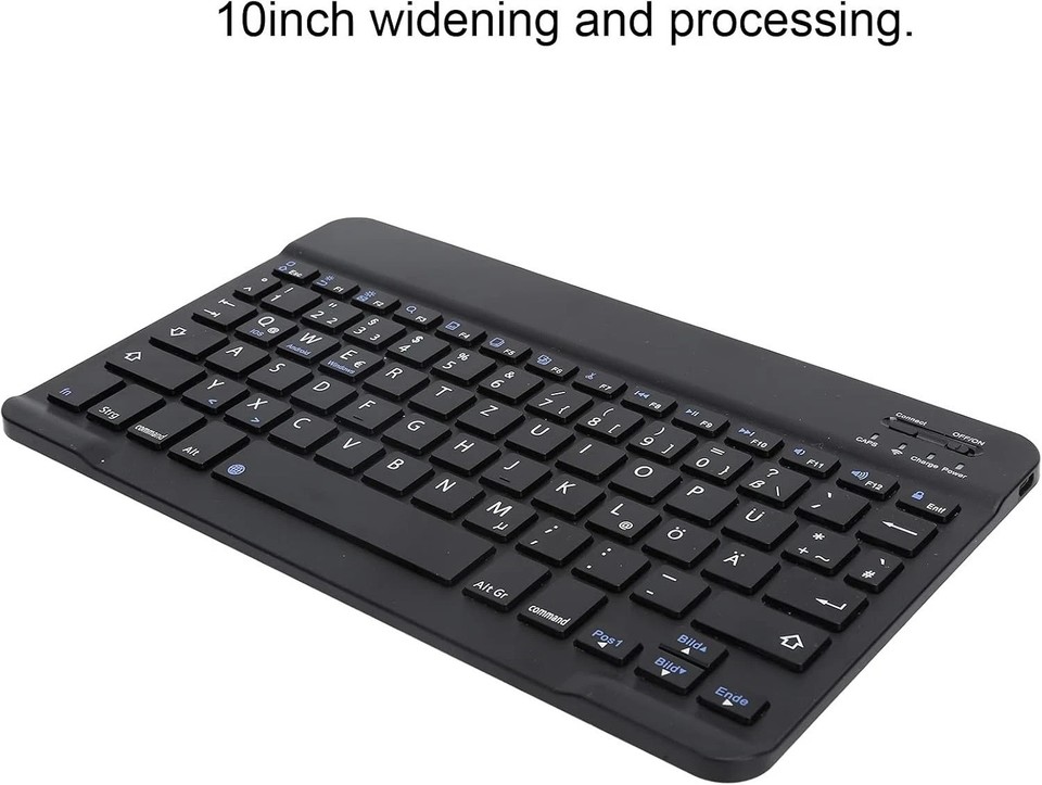 German Keyboard 10Inch Keyboard German Layout USB Computer Keyboard for ...