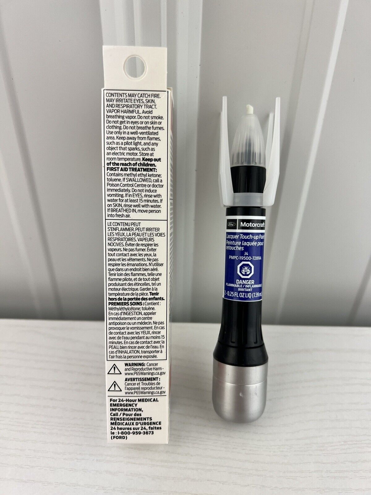 Ford J4 Deep Impact Blue Touch Up Paint Pen Top & Clear Coat OEM ...